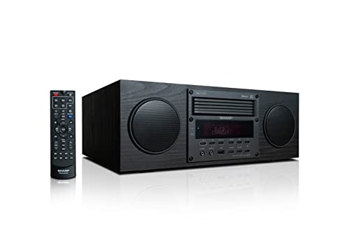 Sharp CD-BH350 Micro Audio Component System with 5 CD Changer, Bluetooth, FM Radio & USB Playback - 50 Watts RMS