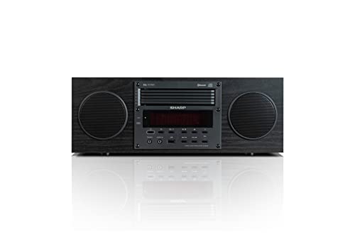 Sharp CD-BH350 Micro Audio Component System with 5 CD Changer, Bluetooth, FM Radio & USB Playback - 50 Watts RMS