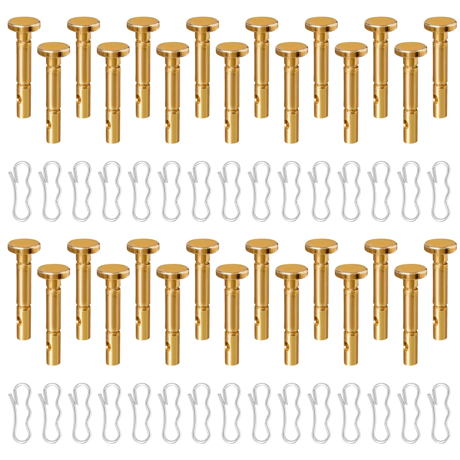 738-04124A Snowblower Shear Pins Fit for Hon da Cub Cad et 738-04124A Shear Pins Replacement & 714-04040 Cotter Pins Compatible with Troy Bilt, MTD, Craftsman Snowblower Parts, 30 Pack