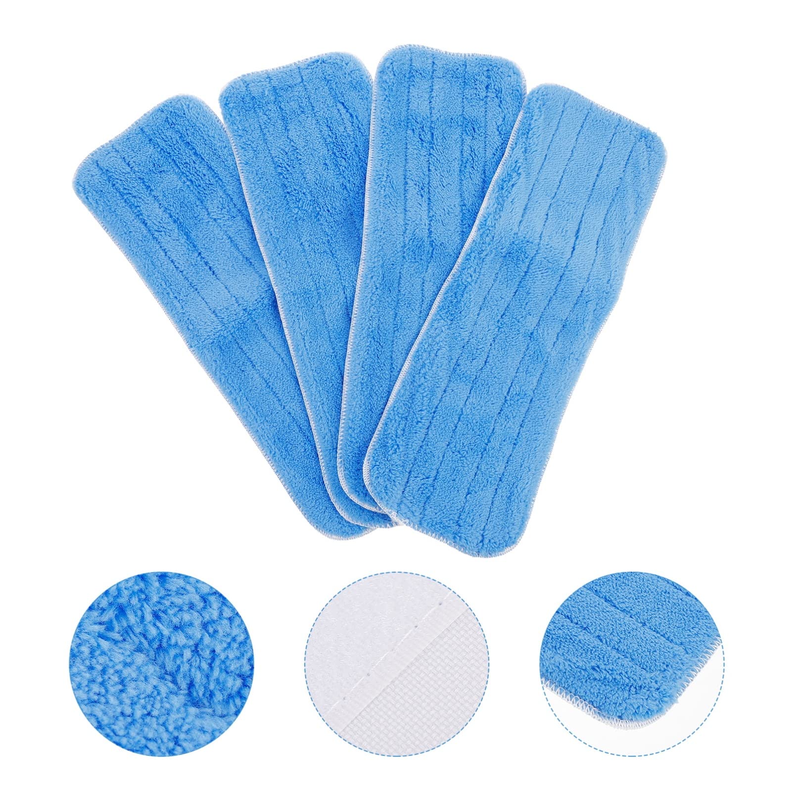 Baluue 4pcs Mop Cloth Mop Pads Replacement Mop Head Floor Cleaner Mop Cleaning Mop Sweeper Replacement Head Mop Replacement Head Replacement Mop Pad Accessory Mop Accessory Replaceable