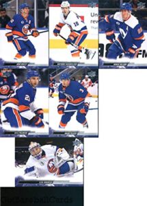 2022-23 upper deck series 1 hockey new york islanders team set of 6 cards: josh bailey(#113), anthony beauvillier(#114), brock nelson(#115), kyle palmieri(#116), adam pelech(#117), ilya sorokin(#118) - gotbaseballcards