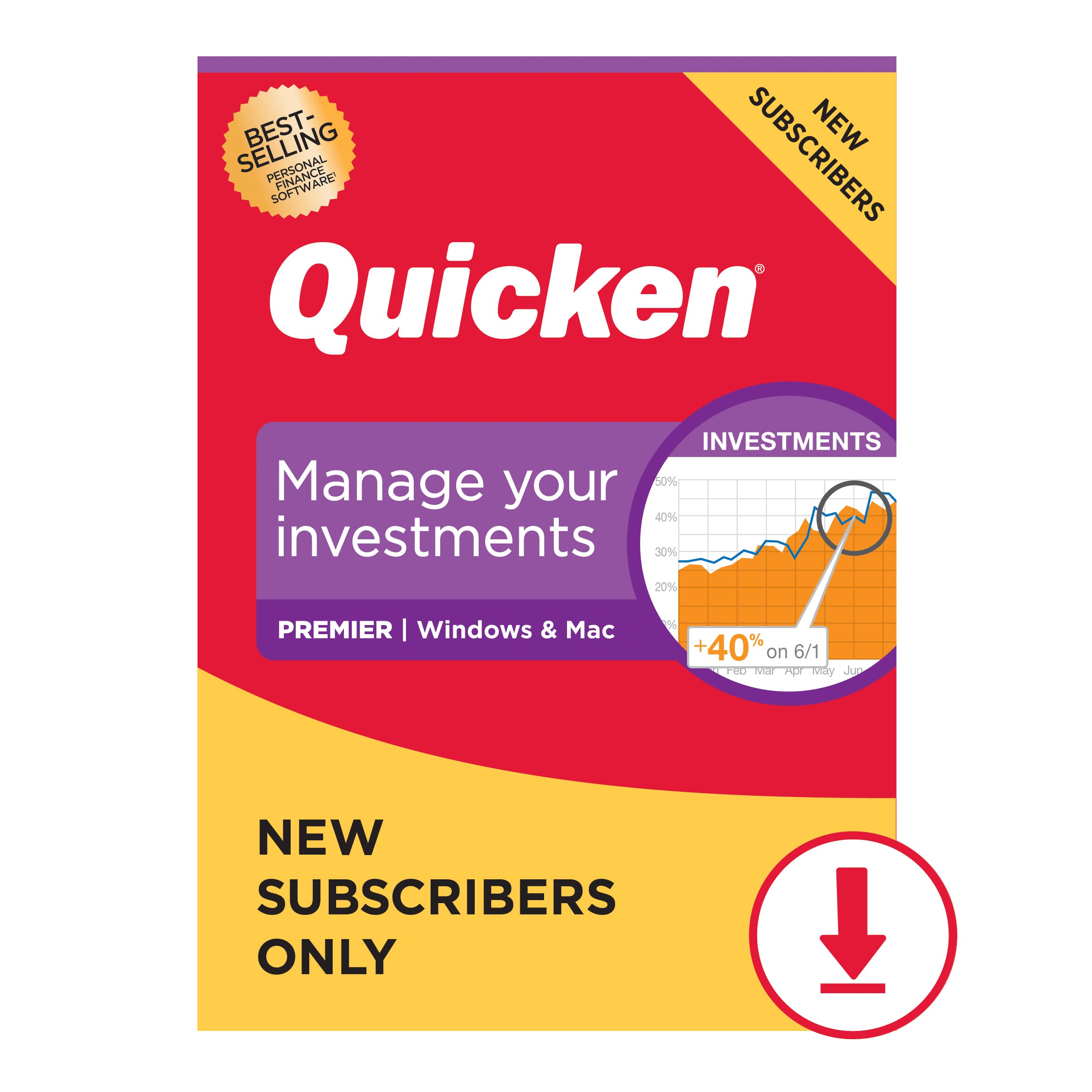 QUICKEN PREMIER FOR NEW SUBSCRIBERS | 1 Year [PC/Mac Online Code]