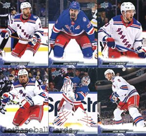 2022-23 upper deck series 1 hockey new york rangers team set of 6 cards: barclay goodrow(#119), chris kreider(#120), alexis lafreniere(#121), ryan reaves(#122), igor shesterkin(#123), jacob trouba(#124) - gotbaseballcards