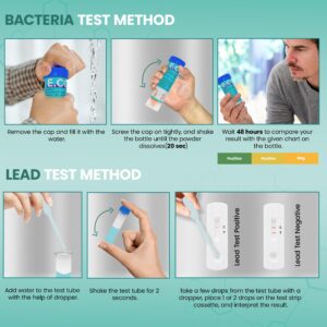 EPA-Recommended Detection Water Test Kit for Lead, Bacteria, Hardness, pH, Nitrate, Nitrite, Chlorine, Iron & Copper - for Well Water & Tap Water, Rapid Results with Easy Instructions