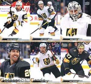 2022-23 upper deck series 1 hockey vegas golden knights team set of 6 cards: william carrier(#181), jack eichel(#182), robin lehner(#183), chandler stephenson(#184), mark stone(#185), shea theodore(#186) - gotbaseballcards