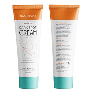 Natural Vine Dark Spot Corrector Cream, Dark Spot Remover for Body, Brightening Cream, Age Spot/Sun Spot/Brown Spot Remover, Dark Spot Cream, Instant Result, Moisturizes Armpit, Neck