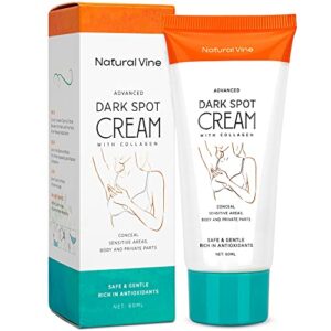 natural vine dark spot corrector cream, dark spot remover for body, brightening cream, age spot/sun spot/brown spot remover, dark spot cream, instant result, moisturizes armpit, neck