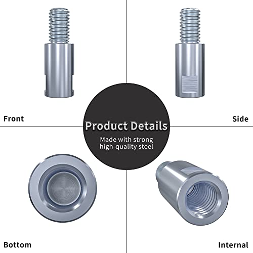 ABPF 2'' Airway Buff Extender, Steel Connecting Rod for Angle Grinder, 1'' Grinder Extension for Polisher，Angle Grinder Extension Shaft