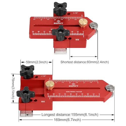 DDWT Extended Thin Rip Jig Table Saw Jig Guide for Repeat Narrow Strip Cuts Works with Saw Router Table Band Saw - Extended Version