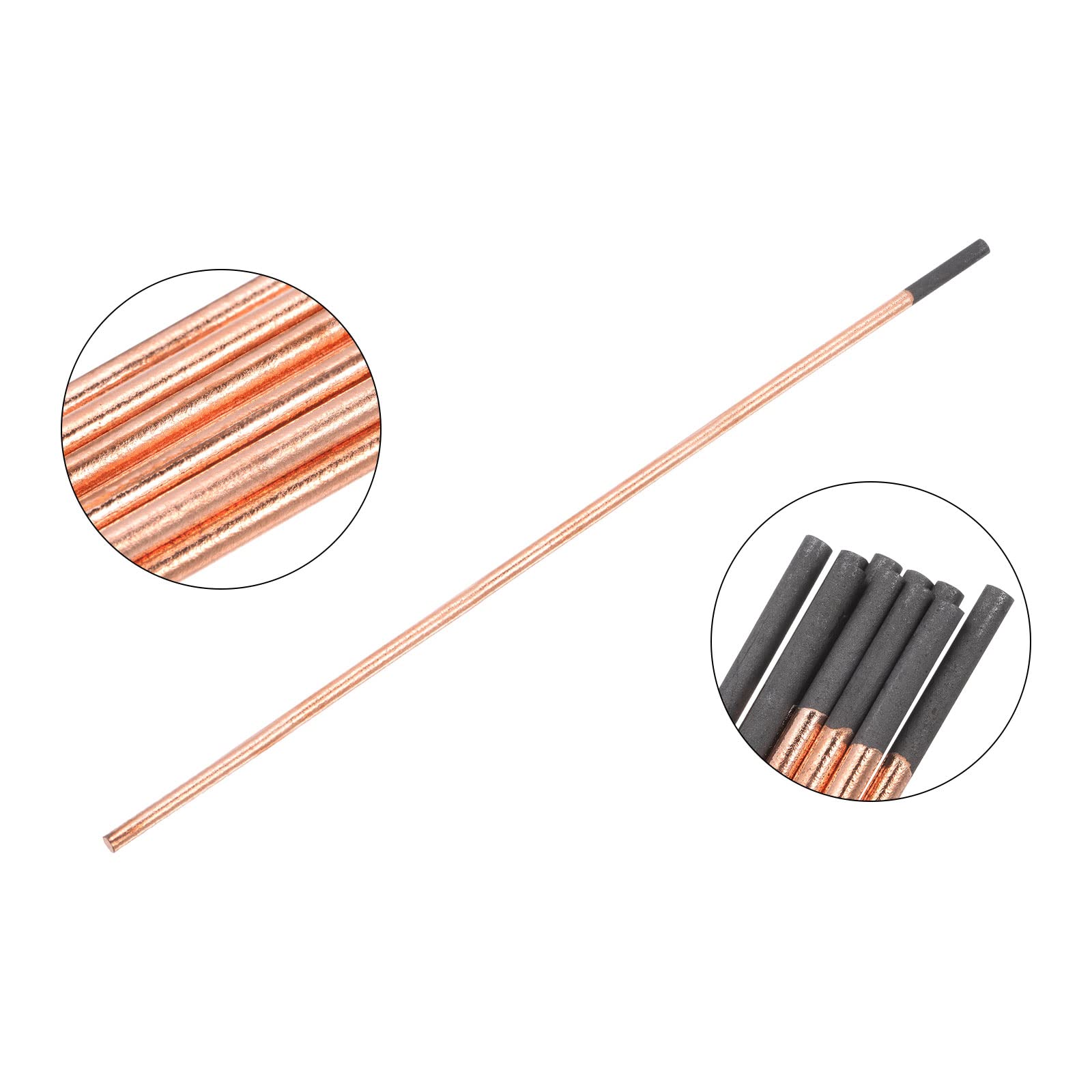 HARFINGTON 10pcs Copper Coated Gouging Carbon 4x355mm Carbon Gouging Rods Electrodes for Cutting and Gouging Metals