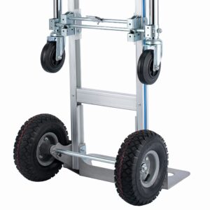 SmarketBuy Convertible Hand Truck 1000 LBS Weight Capacity 2 in 1 Heavy Duty Hand Truck Durable Aluminum and Steel Construction with Nose Plate 4 Wheels Hand Truck Dolly