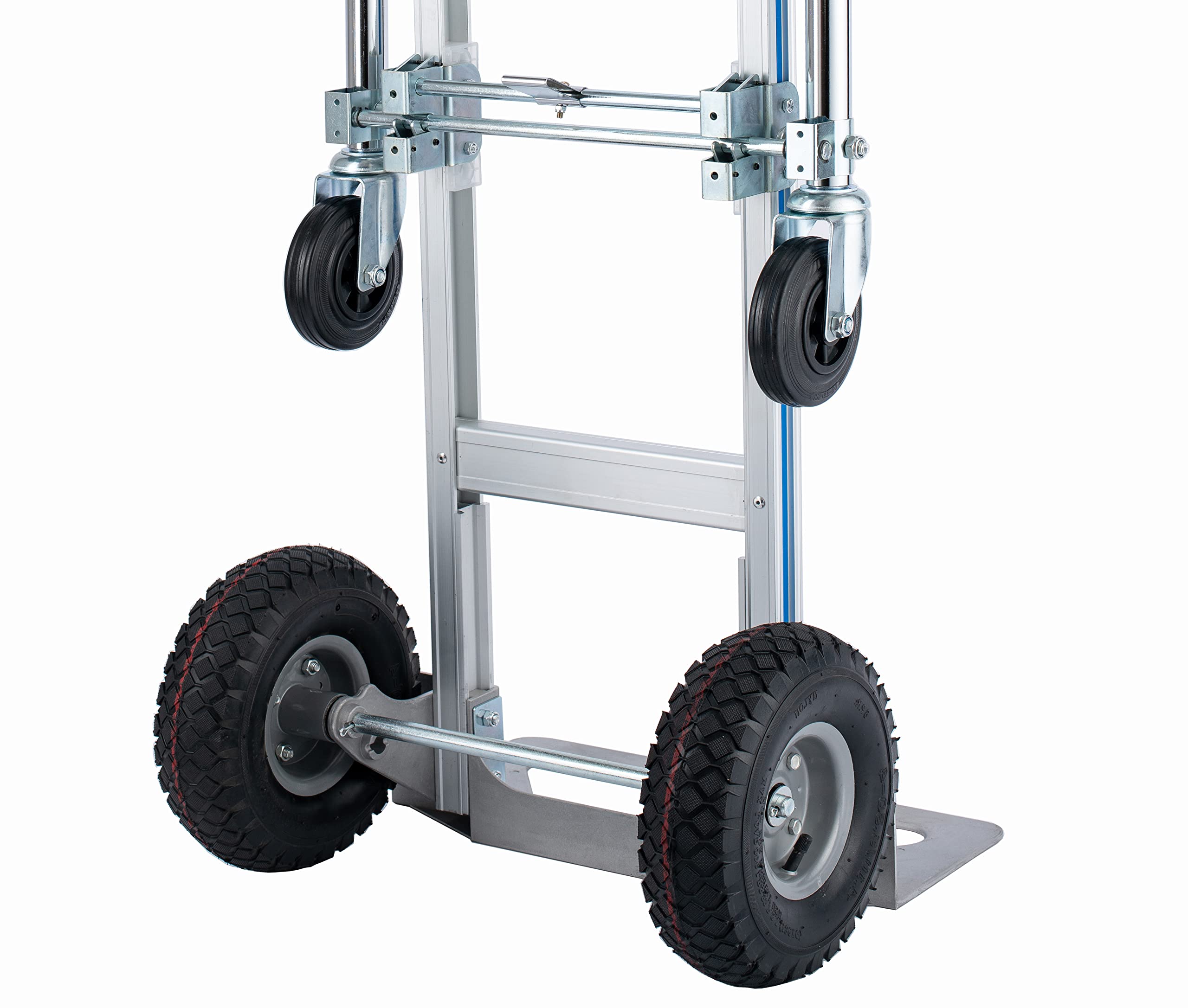 SmarketBuy Convertible Hand Truck 1000 LBS Weight Capacity 2 in 1 Heavy Duty Hand Truck Durable Aluminum and Steel Construction with Nose Plate 4 Wheels Hand Truck Dolly