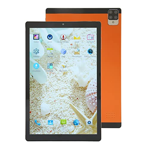 10.1 Inch Tablet, 1920x1080 IPS HD Tablet 6GB 128GB 100-240V Orange for Play Games for 11.0 (US Plug)