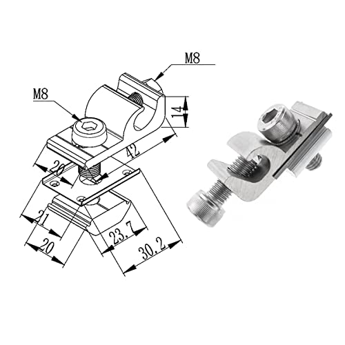 DGHAOP 4pcs Grounding Lug Clips Solar Photovoltaic Bracket Solar Ground Clips Photovoltaic Lightning Protection Ground Terminal