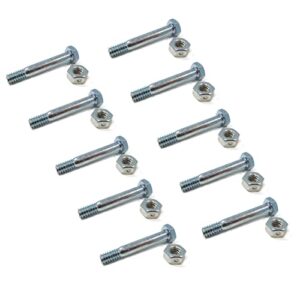 the rop shop | pack of 10 - shear pin bolt & nut for ariens - gravely 53200500, 532005 auger