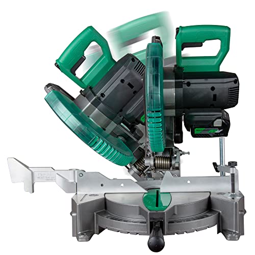 Metabo HPT 18V MultiVolt™ Cordless Miter Saw Kit | 10-Inch Blade | Includes 1-18V/36V MultiVolt™ Battery + Charger | Xact Cut LED Shadow Line System | C1810DFA