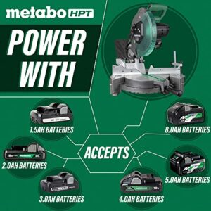 Metabo HPT 18V MultiVolt™ Cordless Miter Saw Kit | 10-Inch Blade | Includes 1-18V/36V MultiVolt™ Battery + Charger | Xact Cut LED Shadow Line System | C1810DFA