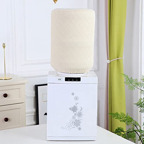 Water Dispenser Barrel Dust Cover Durable Fabric Water Cooler Covers Furniture Cover Protector Decoration Reusable Dust Proof Cover for 5 Gallons (Beige)