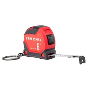 craftsman keychain tape measure, 6 ft (cmht37106g)