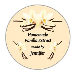 personalized Vanilla extract labels, stickers, tags homemade