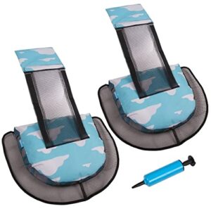 rescue raft animal saving escape ramp for swimming pool, critter and frog saver, pool escape ramp, pool floating pad for swimming pool, friendly cloud design (2 pack)