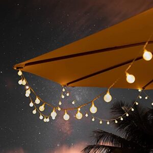 Fairy Lights Battery Operated & USB Plug-in 10FT 20 LED Globe String Lights Indoor Outdoor Waterproof Twinkle Christmas Lights for Garden Patio Gazebo Balcony Bedroom Xmas Tree Decorations Warm White