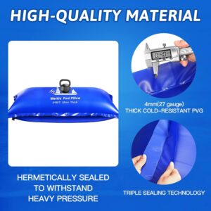 Pool Pillows for Above Ground Pools | 4 x 8 Ft Pool Cover Air Pillows Closing Winter Kit | Ultra Thick & Cold Resistant 0.4mm PVC for Winterizing | Included 2x16.5ft Rope