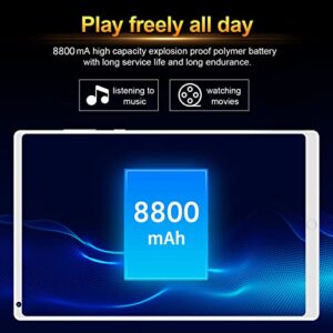 Leftwei Tablet Silver Type C Charging Gaming Tablet 2.4G WiFi Adult (US Plug)