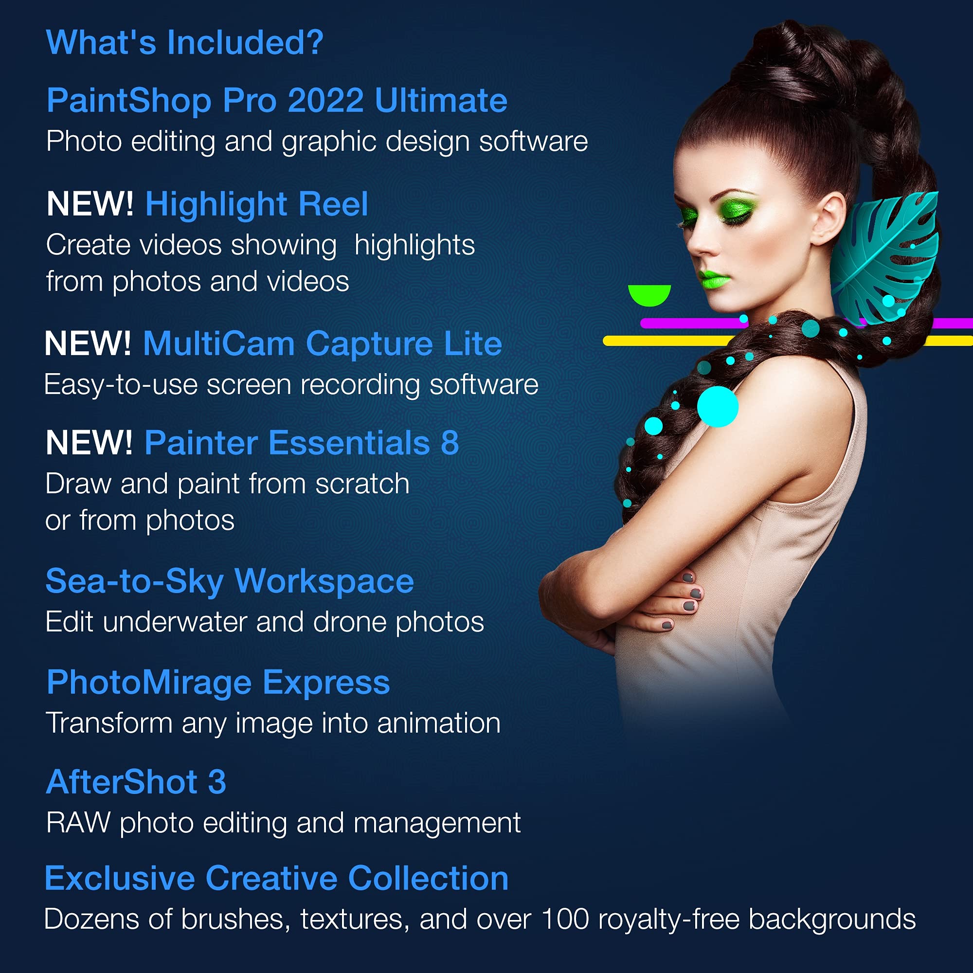 [Old Version] Corel PaintShop Pro 2022 Ultimate | Photo Editing & Graphic Design Software + Creative Bundle | Amazon Exclusive ParticleShop Starter Pack [PC Disc]