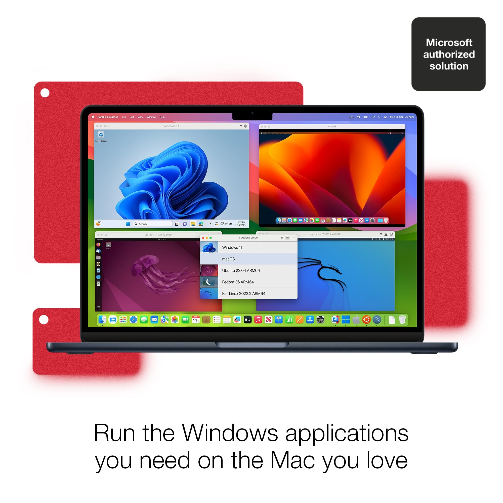 Parallels Desktop 19 for Mac Pro Edition | Run Windows on Mac Virtual Machine Software | Authorized by Microsoft | 1 Year Subscription [Mac Key Card]