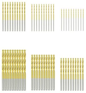 omyzero 60 pcs 1.0mm,1.5mm,2.0mm,2.5mm,3.0mm,3.5mm drill bit set premium 4341 hss micro drill bits for wood, metal, steel, plastic, aluminum alloy