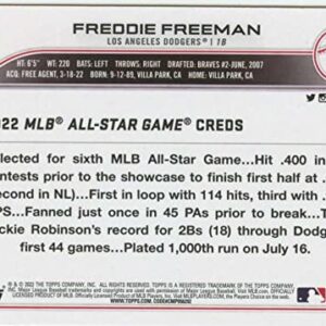 2022 Topps Update 2022 MLB All-Star Game #ASG-28 Freddie Freeman NM-MT Los Angeles Dodgers Baseball