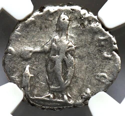 IT 193-211 AD Ancient Imperial Rome, Emperor Septimius Severus Antique Roman Silver Coin Denarius Fine NGC