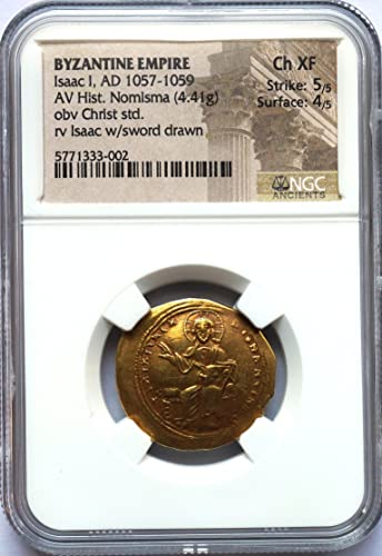 TR 1057-1059 AD Byzantine Empire, Medieval Gold Coin Authenticated and Graded Histamenon Nomisma Choice Extremely Fine NGC