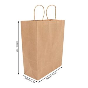 WEYI Portable Large Capacity Multifunctional Tear Resistant Reusable Paper Bag for Restaurant Kraft Shopping Bags for Home use (330x260*120mm)