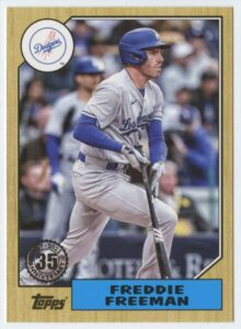 2022 topps update 1987 baseball #87tbu-25 freddie freeman nm-mt los angeles dodgers baseball