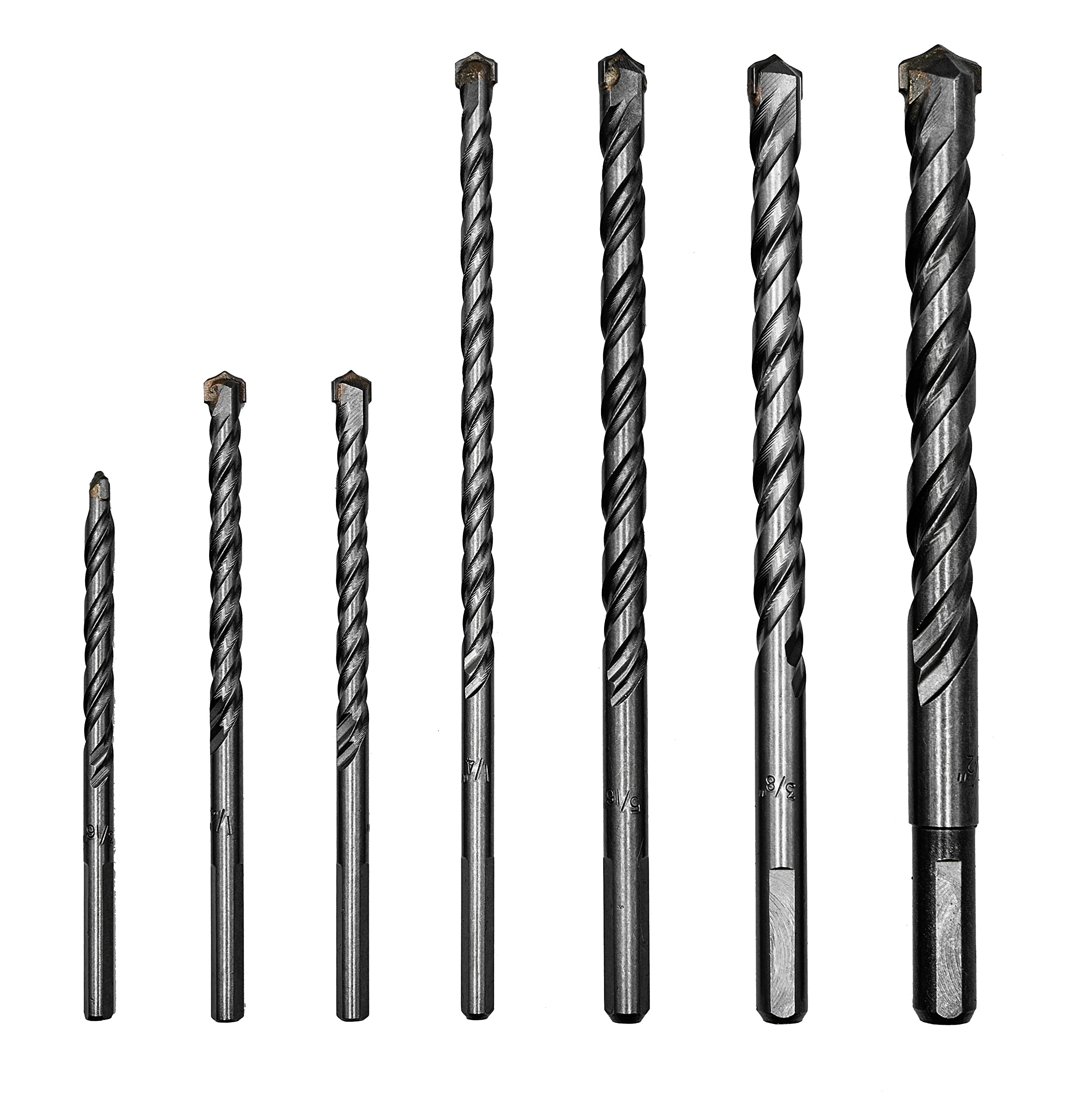 CONFAST Masonry Drill Bit 7 Piece Set, for use with Brick, Block, Concrete and Cement