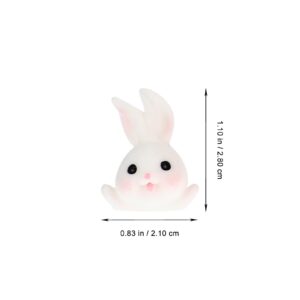 FOMIYES Dinner Table Decor 8pcs Lucky Bag Rabbit Ornament Christmas Table Decoration Resin Bunny Figurine Toy