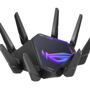 ASUS ZenWiFi Pro ET12 AXE11000 Tri-Band WiFi 6E Mesh System (2 pack) and ASUS ROG Rapture GT-AXE16000 6GHz Quad-band WiFi 6E Extendable Gaming Router