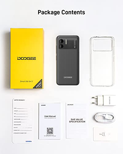 DOOGEE Unlocked Android Phone 2023, X98 PRO 9GB+64GB Android 12 Cell Phones, Helio G25 Octa Core, Dual 4G Phones Unlocked, 6.5" FHD+ Display Smartphone, 4200mAh, Face ID, T-Mobile, US Version