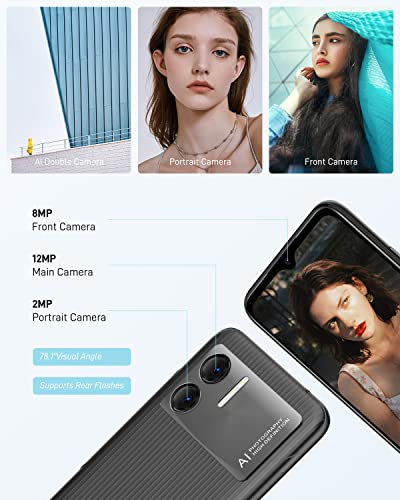 DOOGEE Unlocked Android Phone 2023, X98 PRO 9GB+64GB Android 12 Cell Phones, Helio G25 Octa Core, Dual 4G Phones Unlocked, 6.5" FHD+ Display Smartphone, 4200mAh, Face ID, T-Mobile, US Version