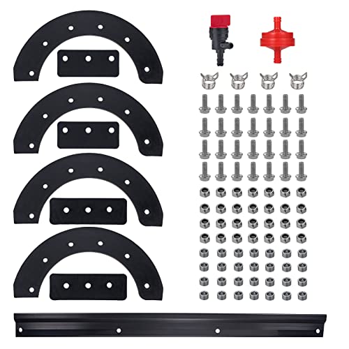 Mikatesi Snowblower Paddles Auger Blade 302565 302565MA 335992 335992MA + 55323MA Scraper Bar Set Replacement with Hardware Kit for Craftsman Murray Noma Snapper 20" 21" 22" Snow Throwers