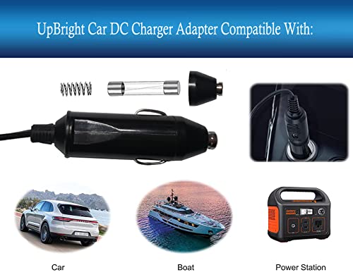 UpBright Car DC Adapter Compatible with Bluetti Portable Power Station Solar Generator Outdoor Camping Lithium Battery Backup Series DC7909 12 V 12-28 V Auto Vehicle Cigarette Lighter Charging Cable