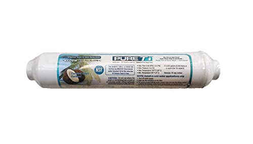 IPW Industries Inc. (IL-10W-C-38) 10" x 2" Inline Granulated Activated Carbon Filter w/ 3/8" NPT Connections