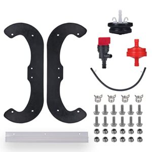 mikatesi 84-1980 snow blower rubber paddles & 75-8780 scraper replacement kit with 66-7460 primer bulb hardware kit for toro ccr powerlite snowthrower