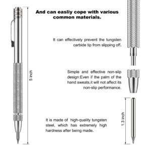 Glieskir 2 Pack Tungsten Carbide Scriber with Magnet,with Extra 10 Replacement Marking Tip,Etching Engraving Pen for Glass/Ceramics/Metal Sheet