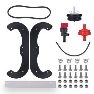 mikatesi 84-1980 snow blower rubber paddles & 75-8780 scraper 75-9010 belt replacement kit with 66-7460 primer bulb hardware kit for toro ccr powerlite snowthrower