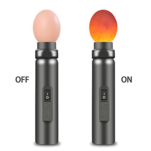 Smoostart Egg Candler, LED Light Egg Candler Tester, Chicken Flashlight Candeling Light for Eggs, Egg Incubator Light Monitor Egg Development for Chicken Bird Egg