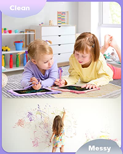 bravokids LCD Writing Tablet 8.5 Inch Toddler Doodle Board, 8.5 inch Colorful Doodle Board 2 Pack