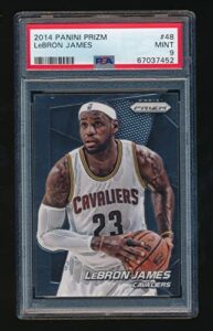 psa 9 lebron james 2014-15 panini prizm #48 *cleveland cavaliers* mint